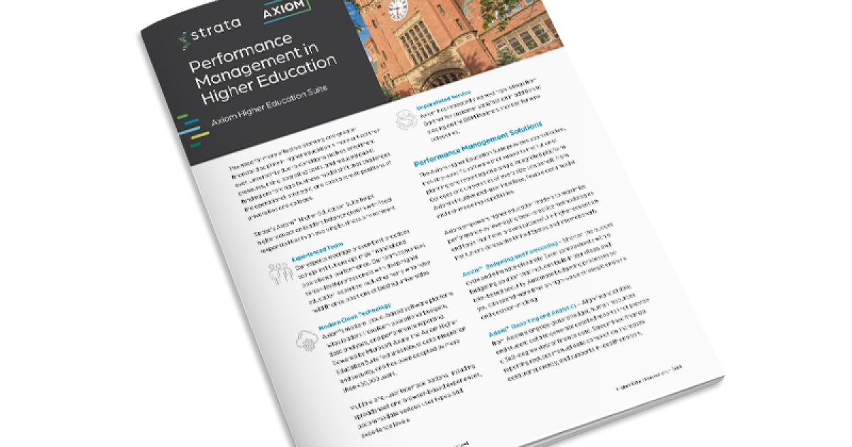 Performance Management in Higher Education | Strata Decision Technology